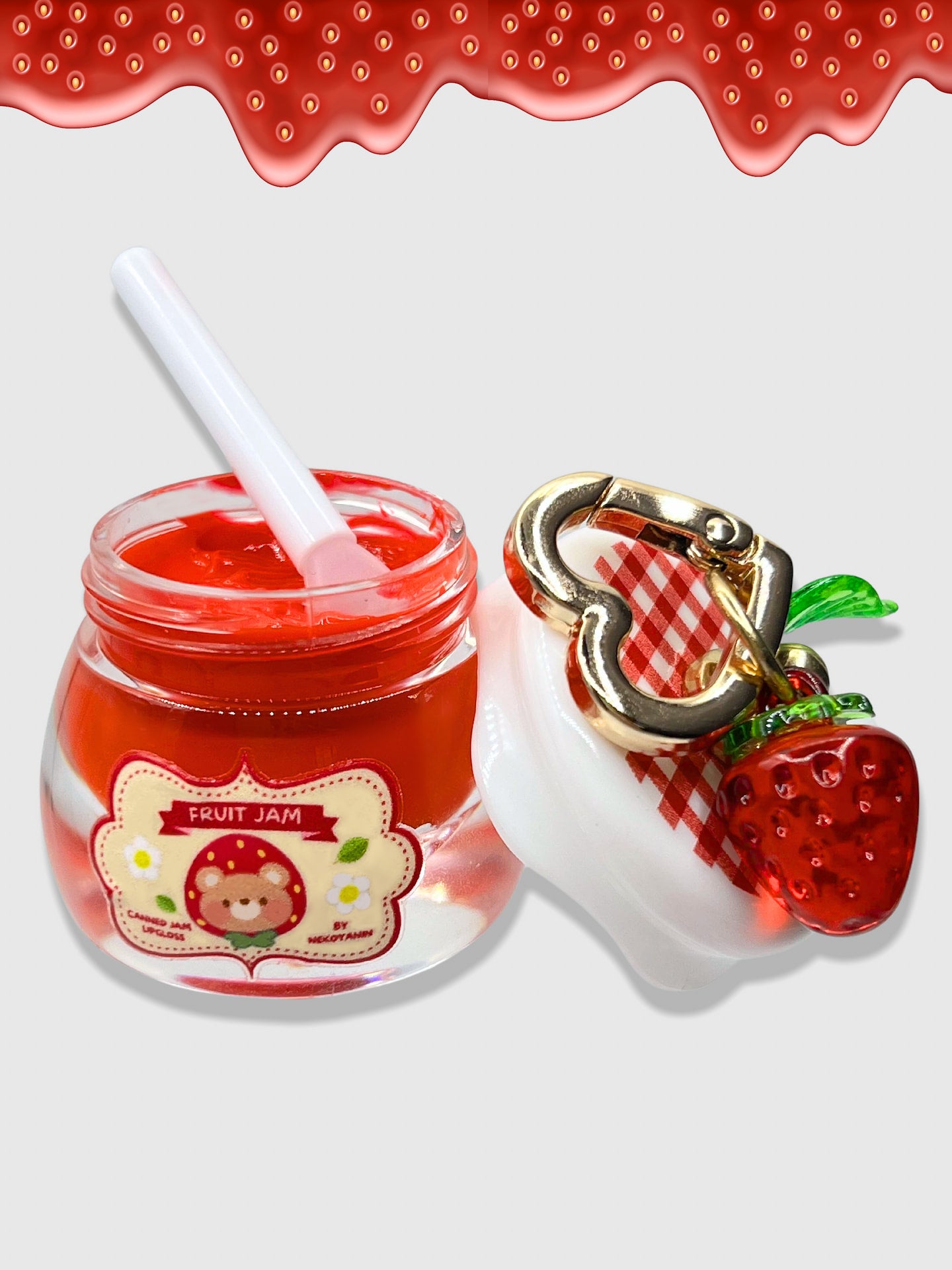 Fruit Jam Lip Gloss Keychain – Nekoyanin